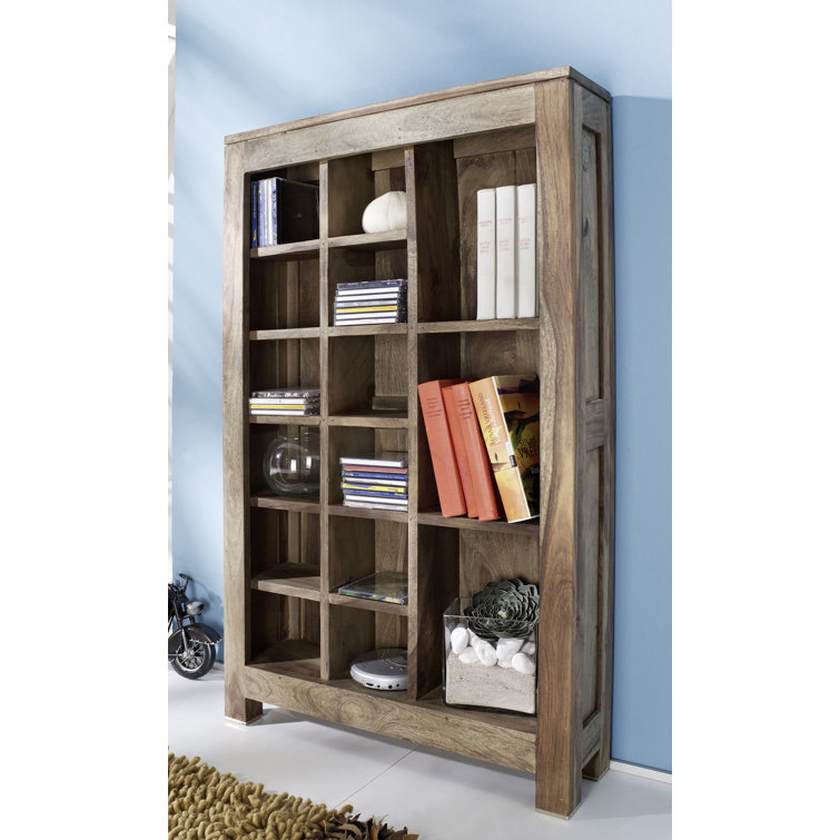 Massivmoebel24 Nature 110cm H x 65cm W Solid Wood Standard Bookcase | Wayfair.co.uk